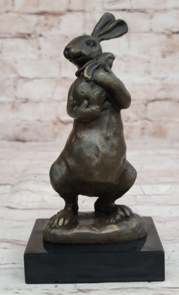Bronze Sculpture, Hand Made Statue Animal Vienna Austrian Bunny Rabbit ...
