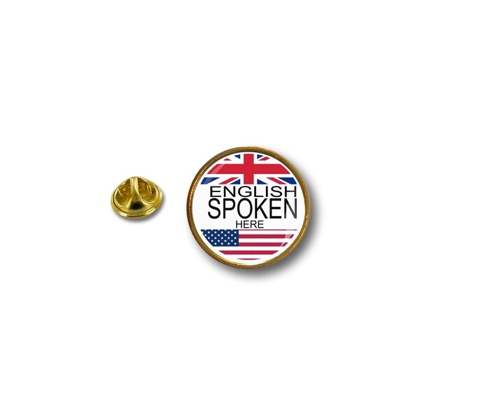 pins pin's flag national badge metal lapel hat button vest I SPEAK ...