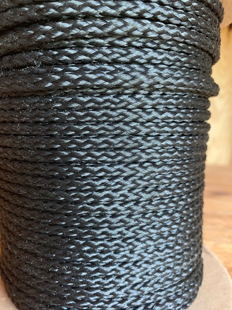 3/16” x 940 ft. Hollow Braid Polypropylene Rope. Black. Made in USA | eBay