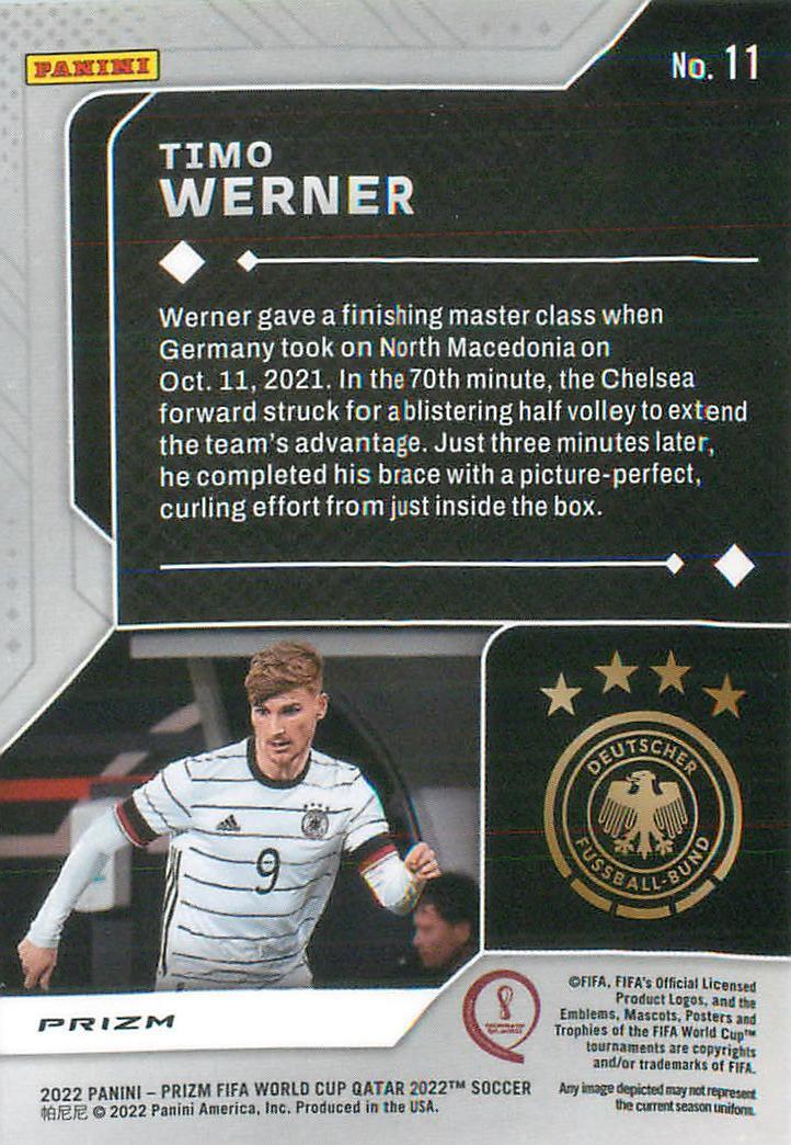 Timo Werner 2022 Panini Prizm World Cup #11 Scorers Club Soccer | eBay