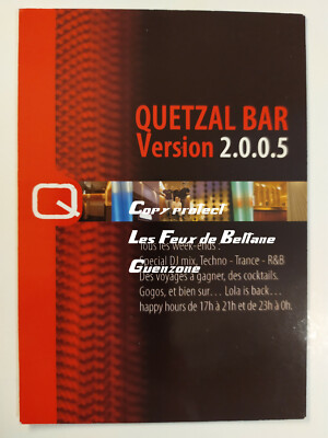 QUETZAL BAR PARIS LE MARAIS publicite carte postale | eBay