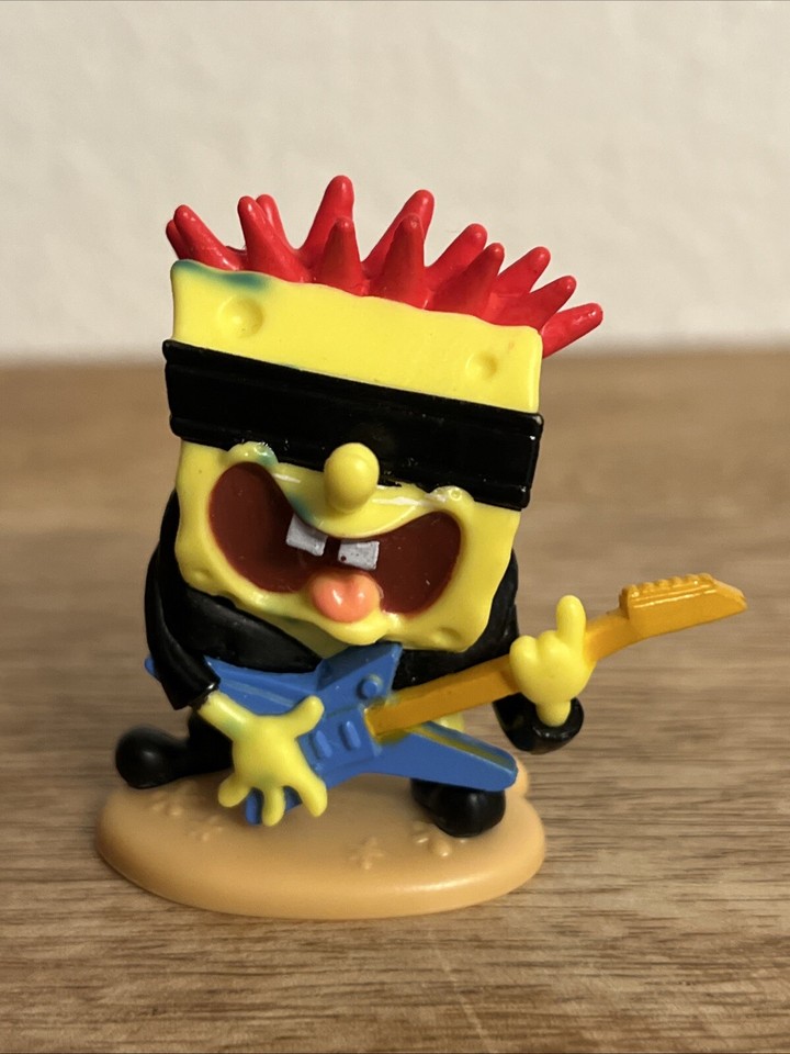SpongeBob SquarePants Rockstar 2.5” Action Figure Pvc Toy On Base | eBay