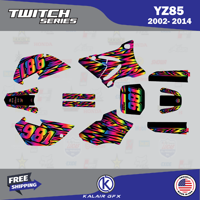 Graphics Kit for Yamaha YZ85 (2002-2014) YZ 85 Twitch Series - Rainbow ...