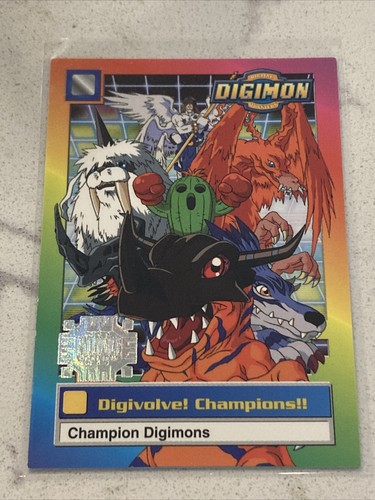 1999 Bandai Digimon Card | HOLO Digivolve Champions 3 of 34 | Series 1 ...