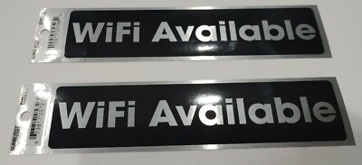 (2) WIFI Wi-Fi Available Window Sticker Decal Made In The USA | eBay