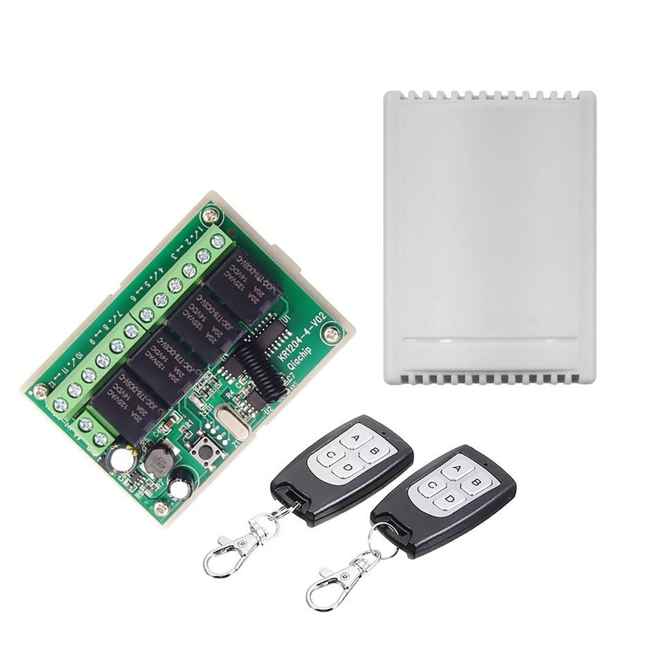 Brand New DC 4-Channel Wireless RF Remote Control Relay Switch With 2 ...