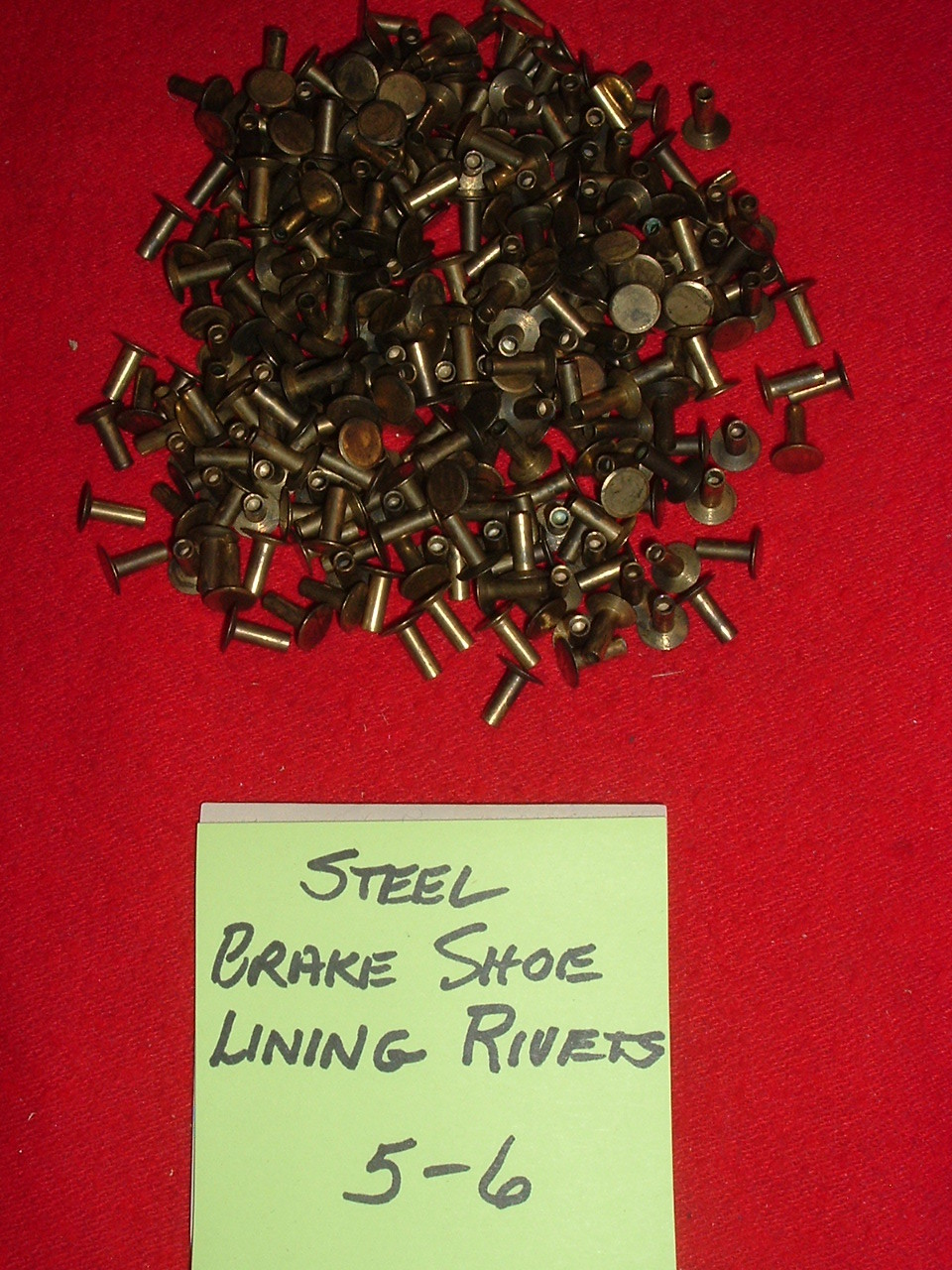 BRAKE RIVETS - 5-3 or 5-4 or 5-6 STEEL BRAKE SHOE LINING / CLUTCH ...