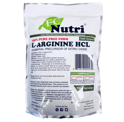 L-Arginine HCL Powder 100%pure 2.2 Lb (1000 grams) By FDC NUTRITION | eBay