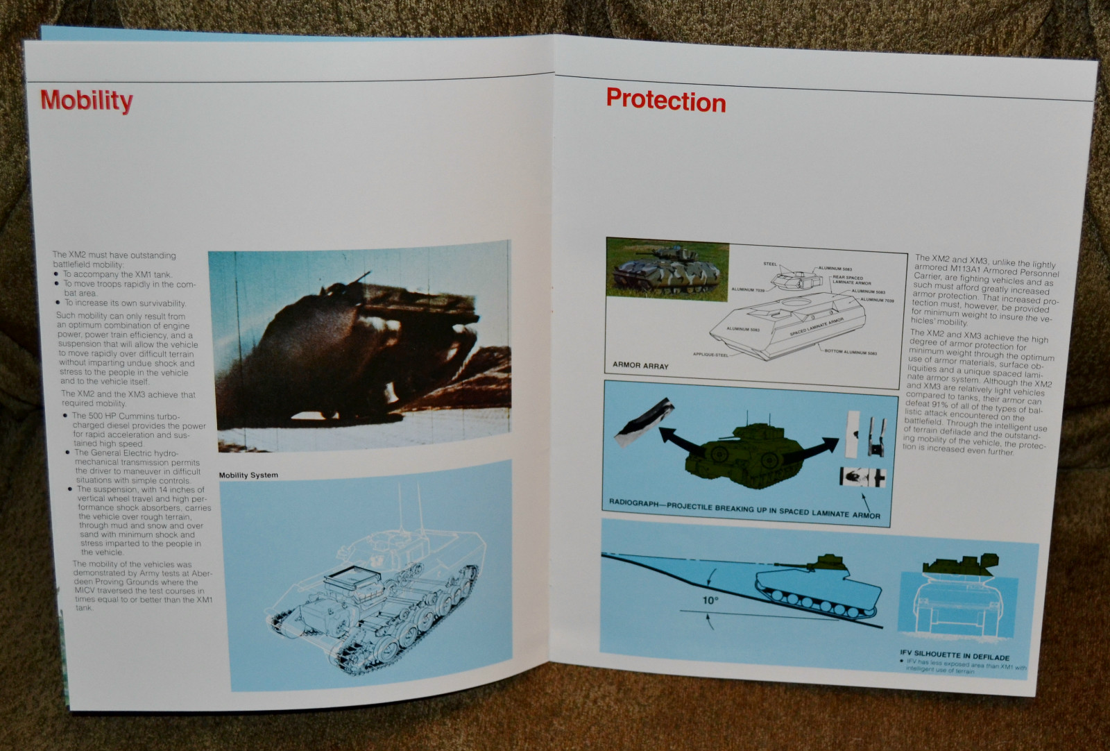 1978 ADV Prototype M2 M3 Bradley XM2 XM3 XM1 M1 Abrams Fighting Vehicle ...