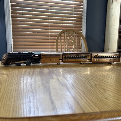 MARX Mercury Articulated Steam Engine Train Copper Cars Original Box ...