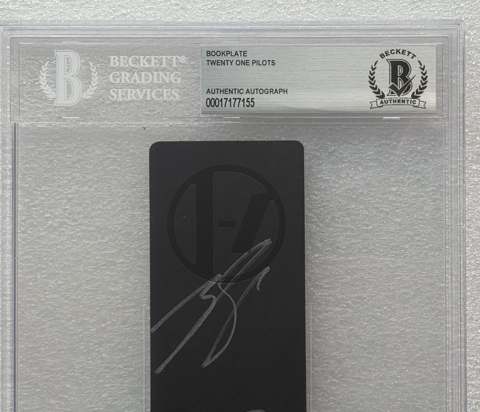 TWENTY ONE PILOTS SIGNED SLABBED BECKETT BAS COA AUTOGRAPHED 21 JOSH ...