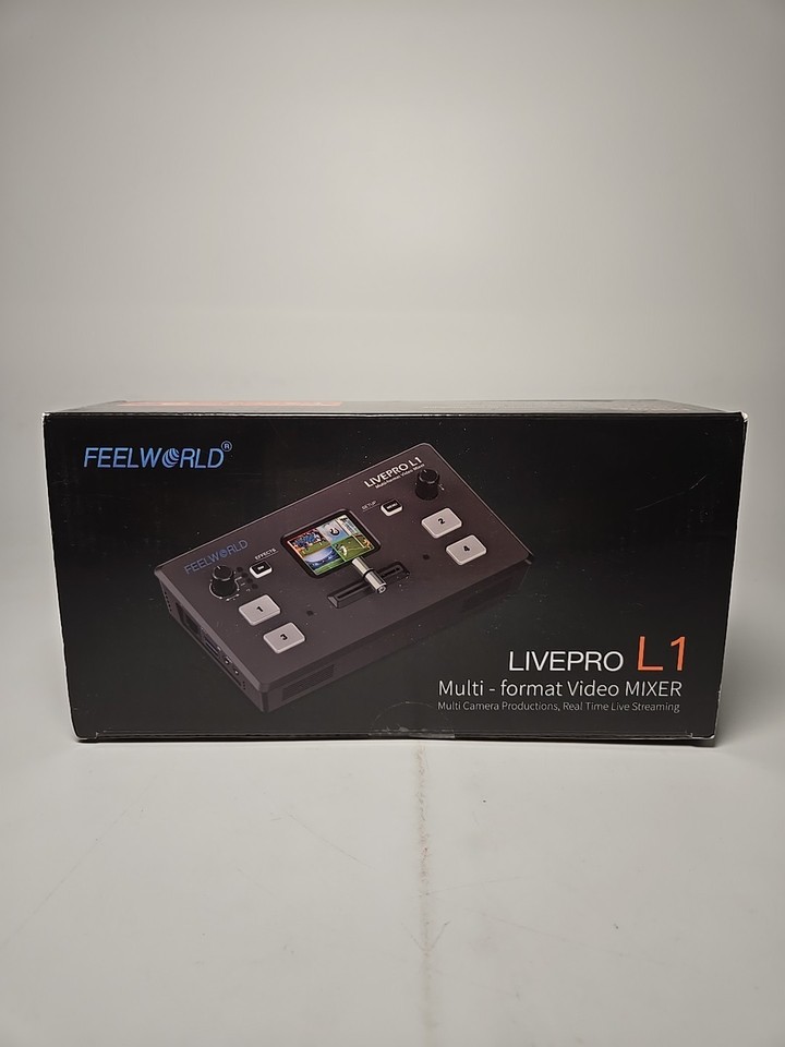 FEELWORLD LIVEPRO L1 V1 Live Stream Switcher 4 HDMI Input LCD Screen ...