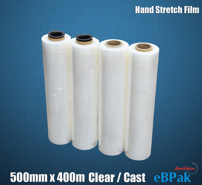 Stretch Film Clear Hand 500mm x 25UM Pallet Carton Shrink Wrap x4 | eBay