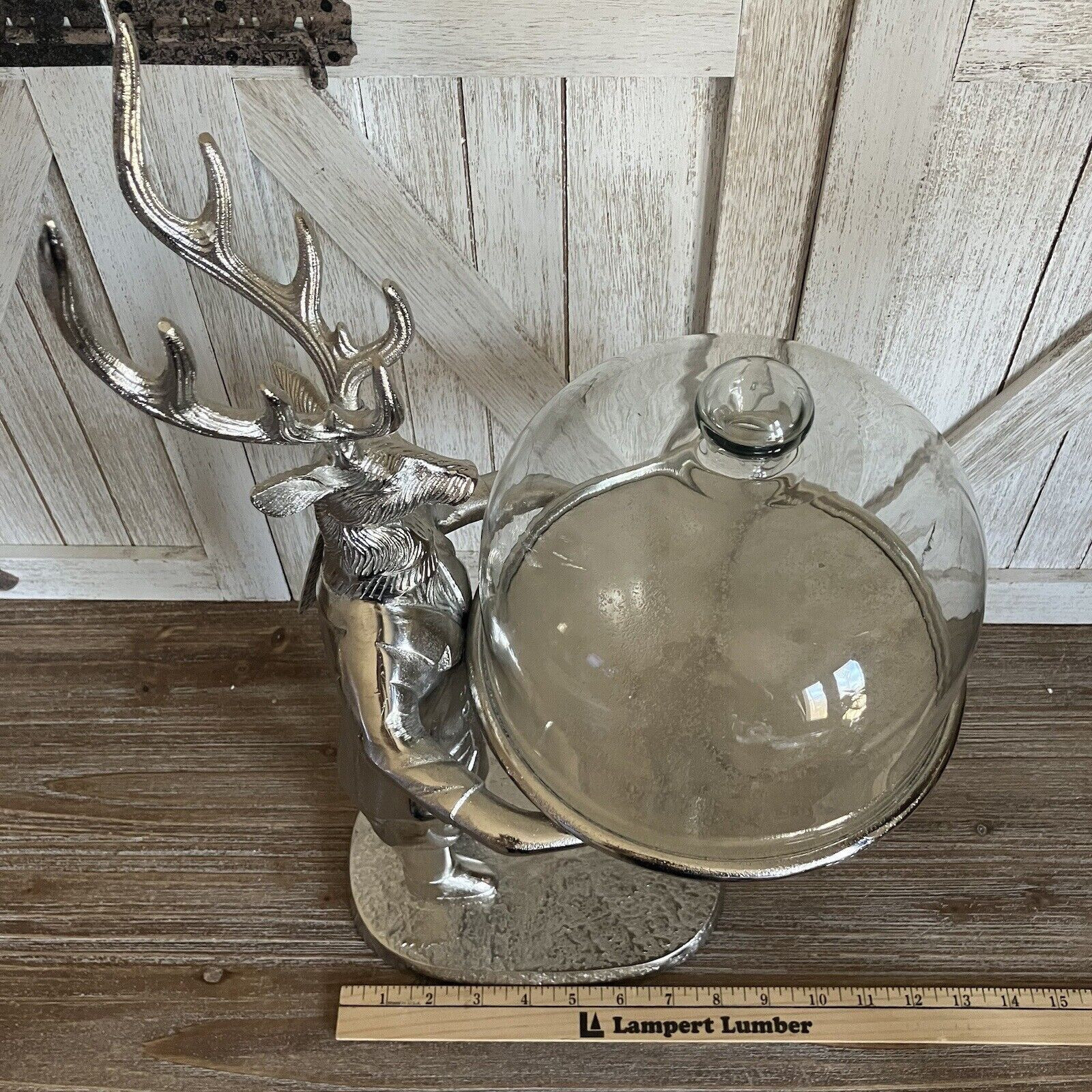 Silver Stag Butler Reindeer Deer Statue Holding Tray Sandwich Cookie ...