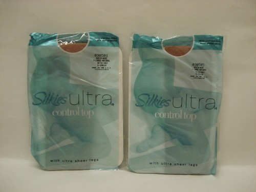 Silkies Ultra Control Top Size XL Panty Hose Ultra Sheer Legs Nude Lot ...