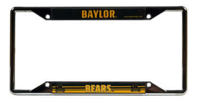 Baylor Bears NCAA Chrome EZ View 4 corner License Plate Frame | eBay