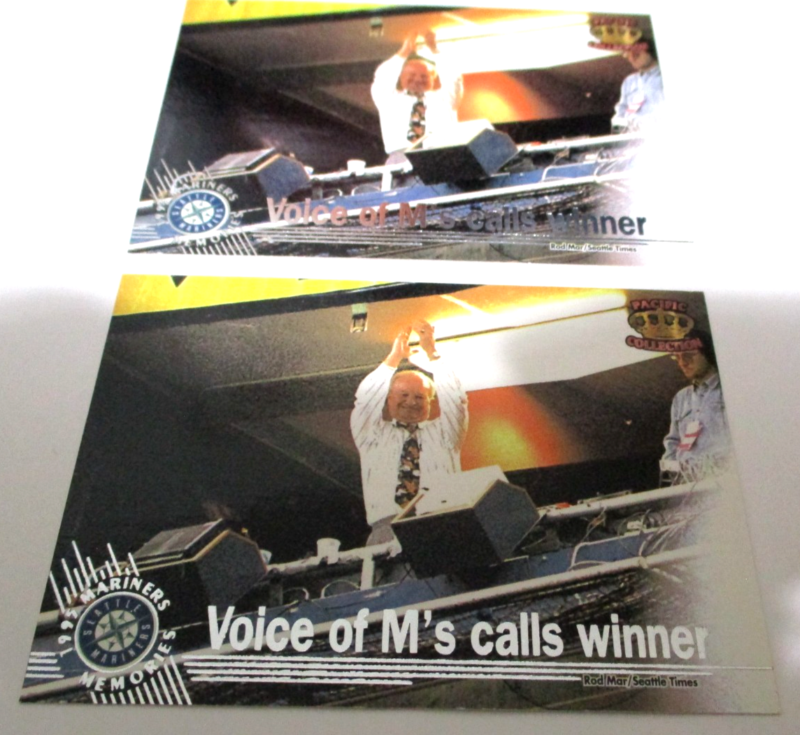 DAVE NIEHAUS 1995 PACIFIC RC CARD LOT (2) SEATTLE MARINERS MOMENTS ...