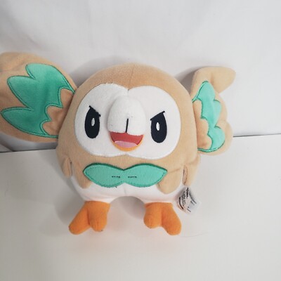 Official Pokemon Rowlet Small Stuffed Plush Cuddly Toy Plushie 8" Tomy ...