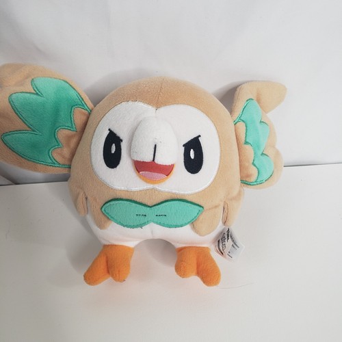 Official Pokemon Rowlet Small Stuffed Plush Cuddly Toy Plushie 8" Tomy ...