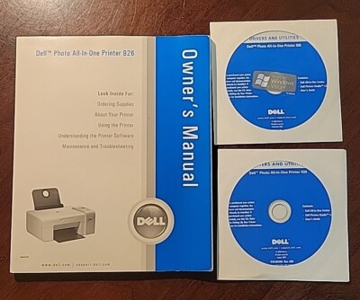 Owner's Manual/Guide Dell All-in-One 926 Printer with 2 Driver ...