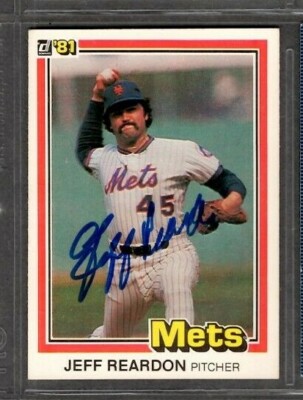 1981 Donruss #156 Jeff Reardon NY Mets Baseball Signed Autograph (Q18 ...