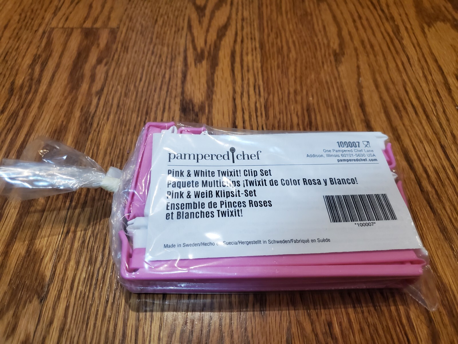 Pampered Chef Pink & White Twixit Clip Combo Pack Set of 10 Clips in ...