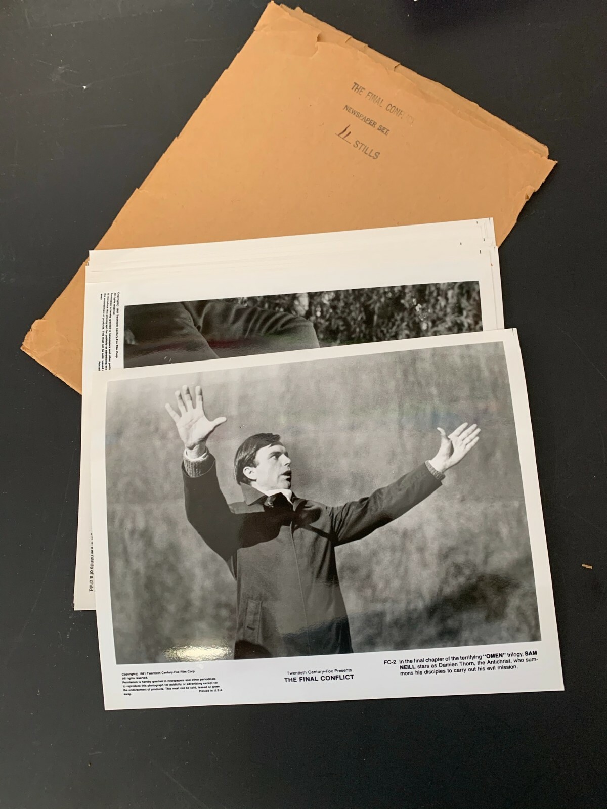 THE FINAL CONFLICT Lot of 11 Movie Photos SAM NEILL LISA HARROW BARNABY ...