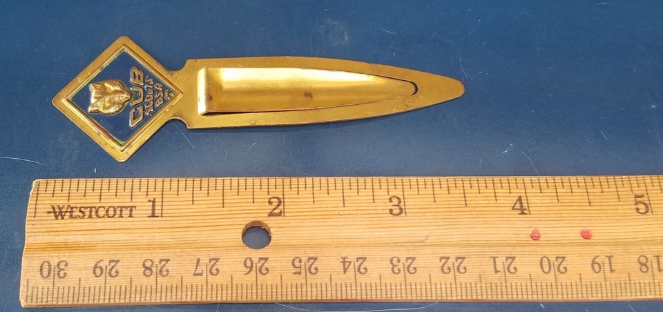 Vintage Gold Tone Cub Scouts BSA USA Bookmark | eBay
