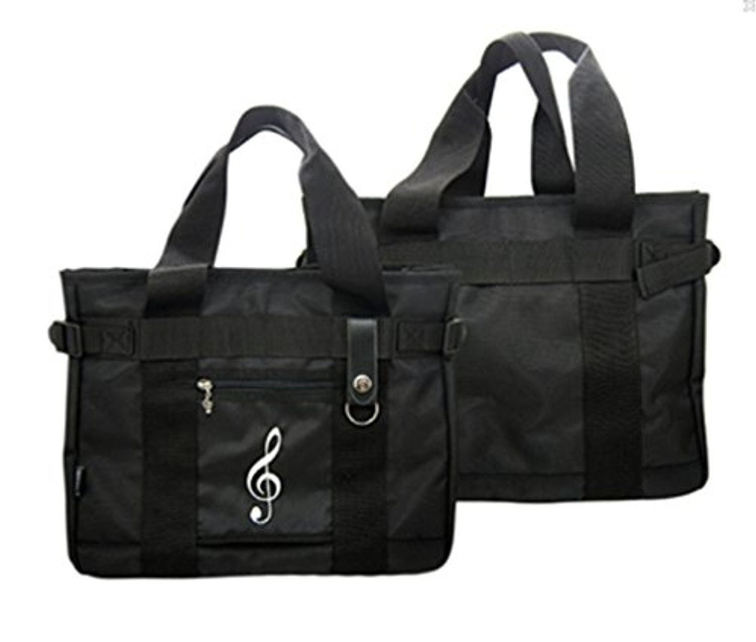 Music Themed Briefcase work bag - Treble Clef (Black) | eBay