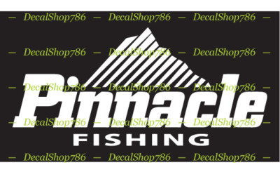 Pinnacle Fishing Rods & Reels -Sports- Car/SUV Vinyl Die-Cut Peel N ...