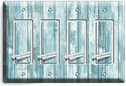 RUSTIC OLD AGED RECLAIMED BEACHWOOD WOOD PLANKS LIGHT SWITCH PLATES ...