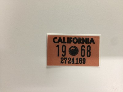 California dmv color for month sticker on license plates - lopastshirts