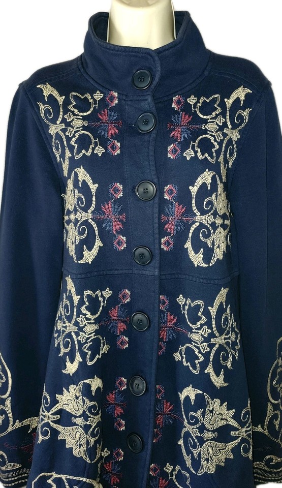 Sundance Embroidered Cotton Coat S | eBay