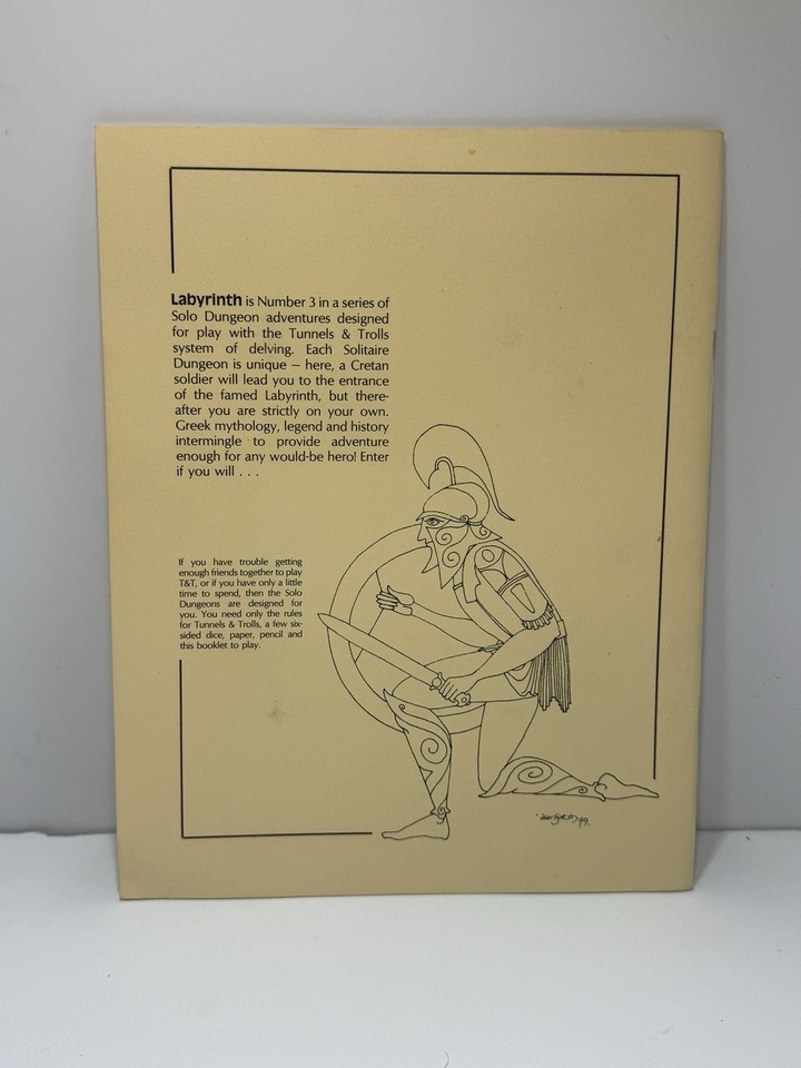 Labyrinth Solo Dungeon 3 Tunnels and Trolls Flying Buffalo RARE Good ...