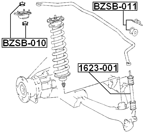 Rear Stabilizer Bar Bush Kit D19 Fits Mercedes Benz 1633200011 ...