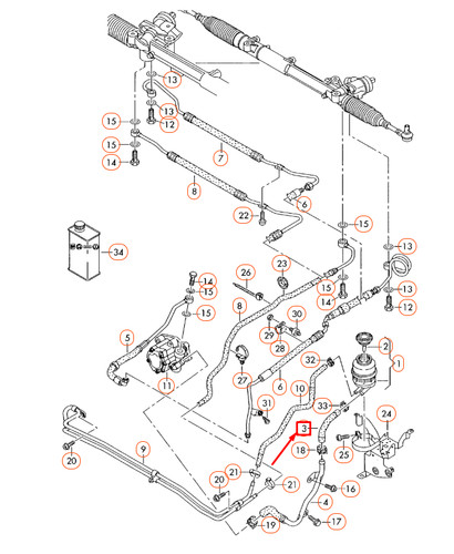 NEW AUDI A6 C6 POWER STEERING INTAKE HOSE 4F0422887M OEM | eBay