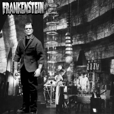1/6 Frankenstein Backdrop 15"x15" - For 1/6 Universal Monster Boris ...