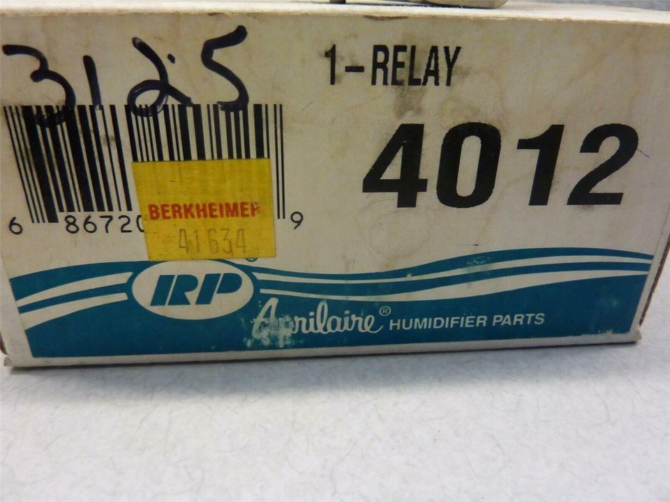 APRILAIRE 4012 HUMIDIFIER RELAY 630-A410-060627-01 FOR 110&112 24V 60Hz ...