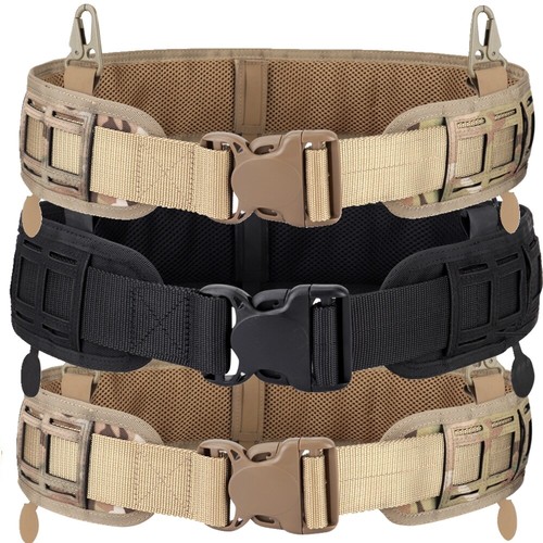 Tactical MOLLE Combat Belt Military Duty Heavy Belt Adjustable Men ...
