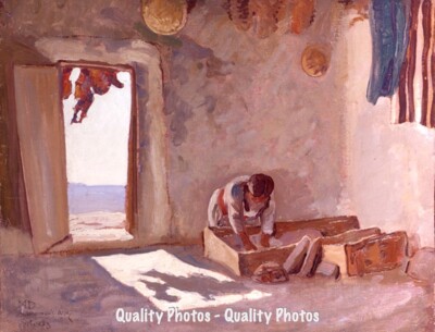 Hopi Interior 8.5x11" Photo Print Sichomovi Arizona Maynard Dixon Adobe ...
