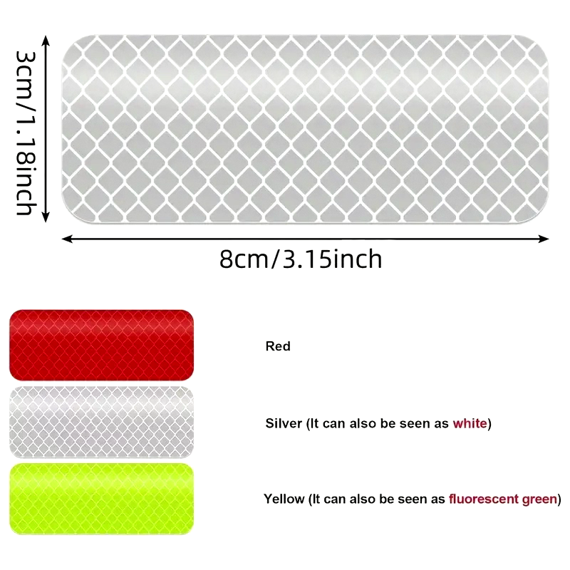 18pcs High Visibility Reflective Tape, Waterproof, Nighttime Visibility ...