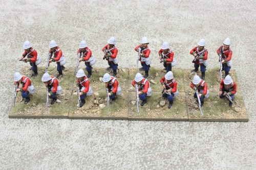 28mm Colonial BRITISH INFANTRY x16 Very Well Painted Zulu War Warlord ...