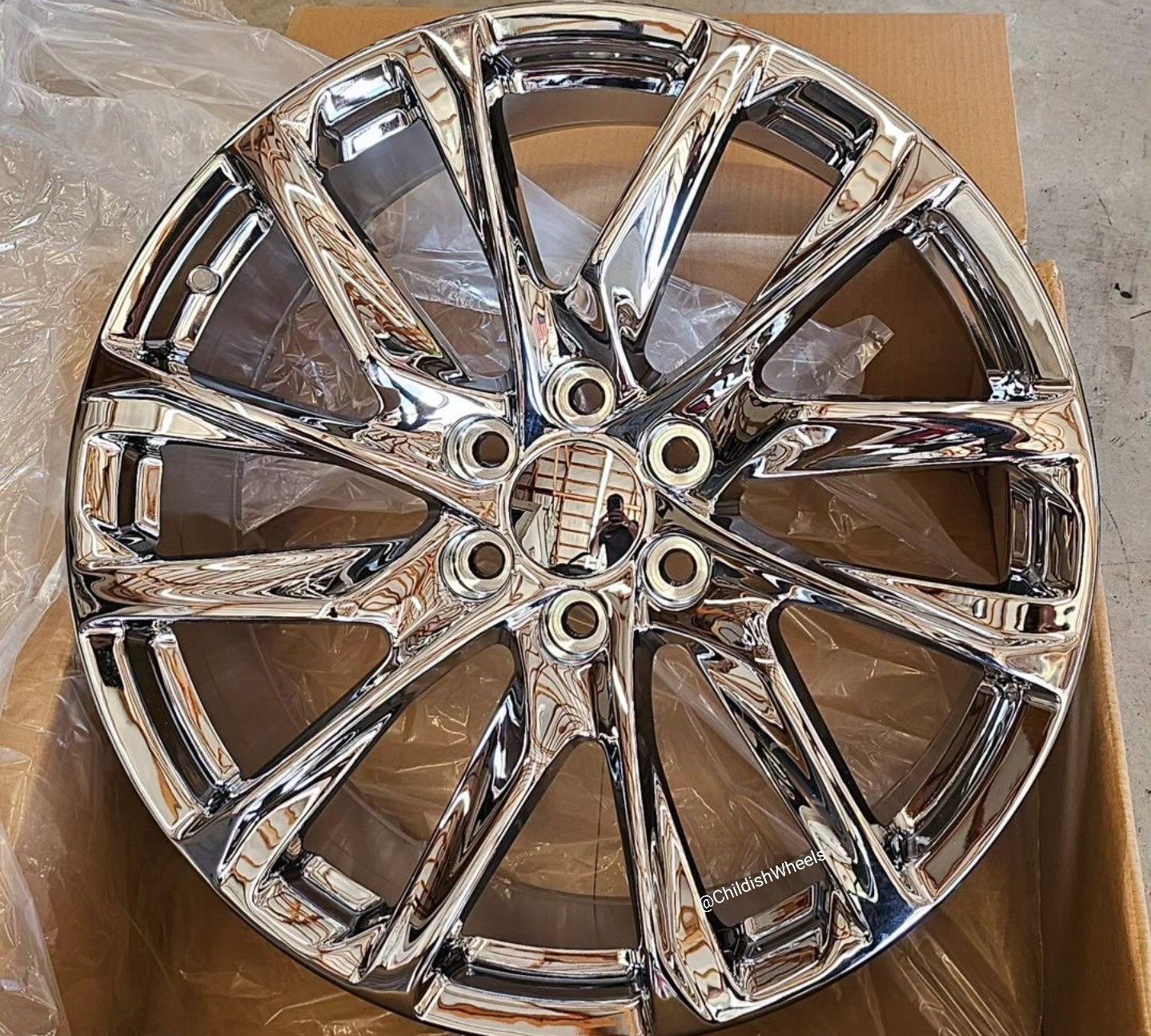 24" Inch Chrome Replica Platinum Escalade Wheels Rims 22 26 | 10" Rim ...
