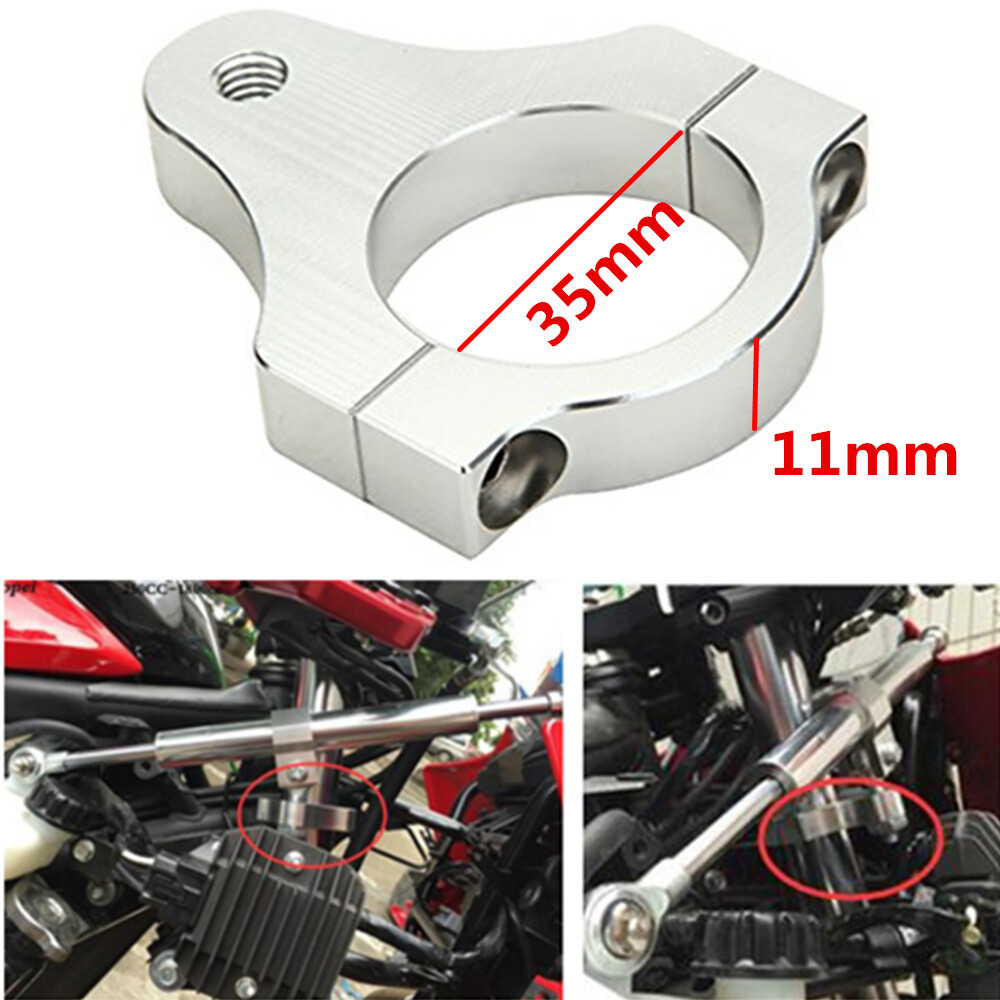 35mm Aluminum Bike Fork Mount Clamp Motorcycle Steering Damper Braket ...
