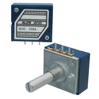 ALPS 100K ohm Potentiometer single logarithmic audio taper pot RK27 ...