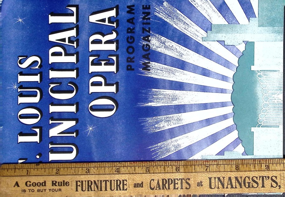 1952 St Louis Municipal Opera Program Magazine with Vintage Advertising ...