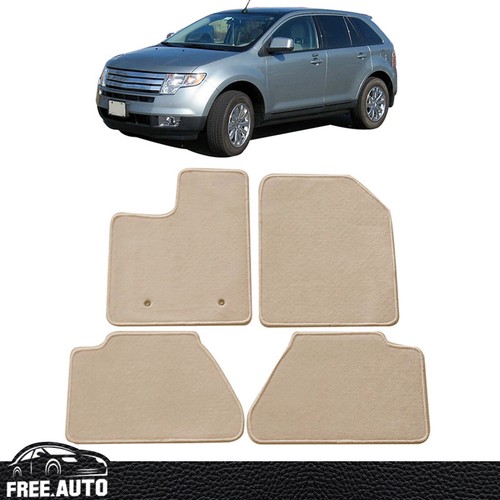 Floor Mats Fits 07-13 Ford Edge Carpet Front & Rear Beige 4PC - Nylon ...