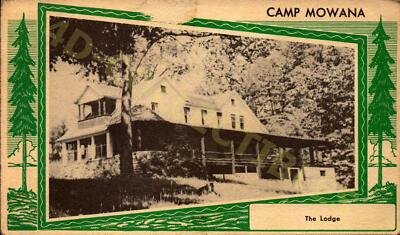 Vintage postcard Camp Mowana The Lodge Surrounded by Evergreens | eBay