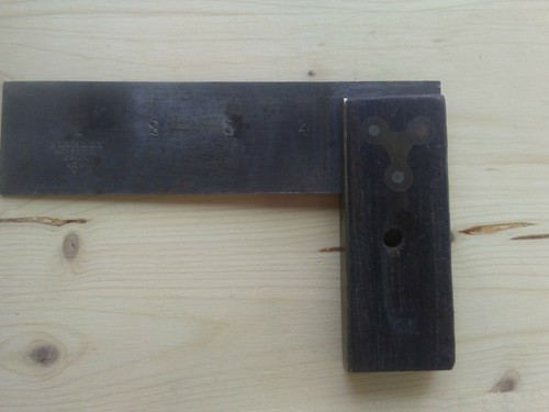 Stanley USA Square 4-1/2” Inch Tool Brass & Wood | eBay