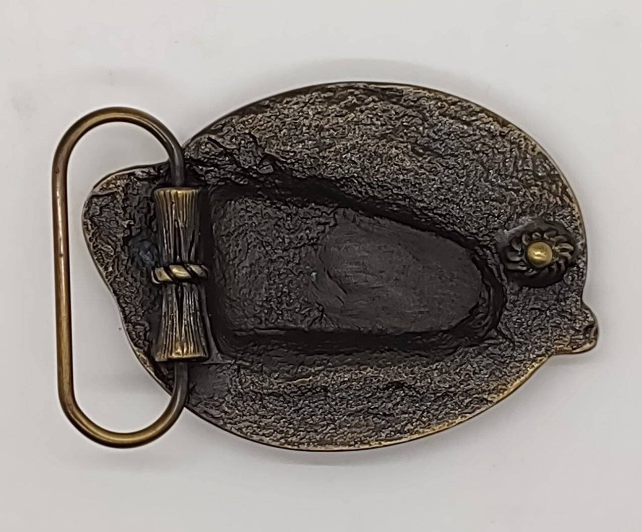 Vintage Wyatt Gatling Gas Tank Belt Buckle - Gem